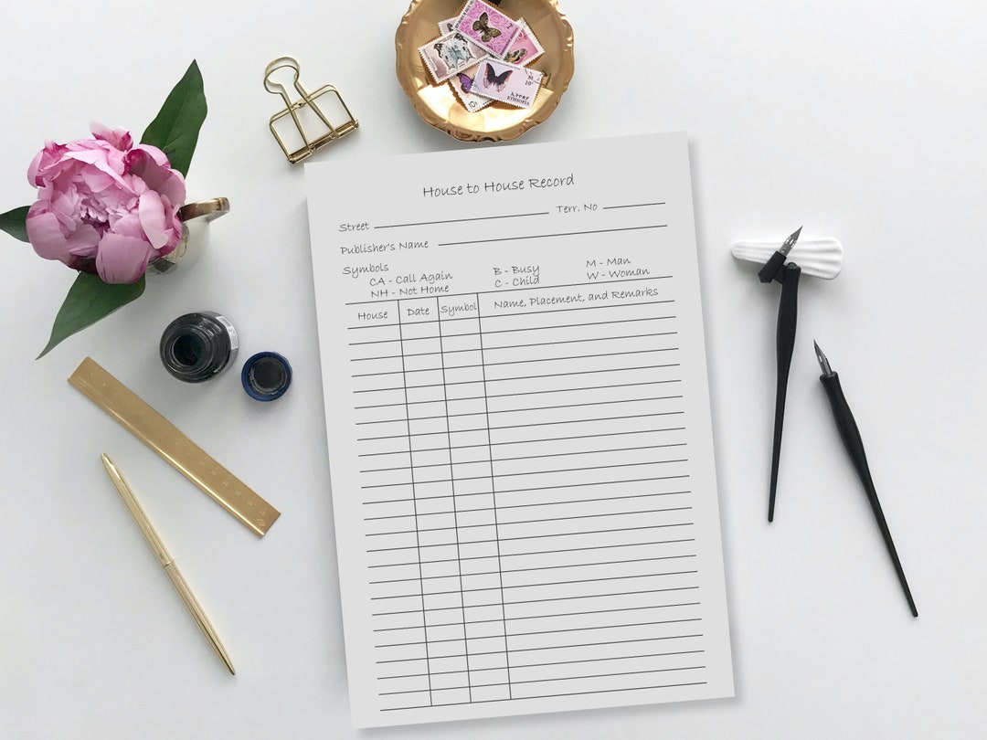 JW, JUMBO Field Service, Ministry Organizer, Printable, Goodnotes ...