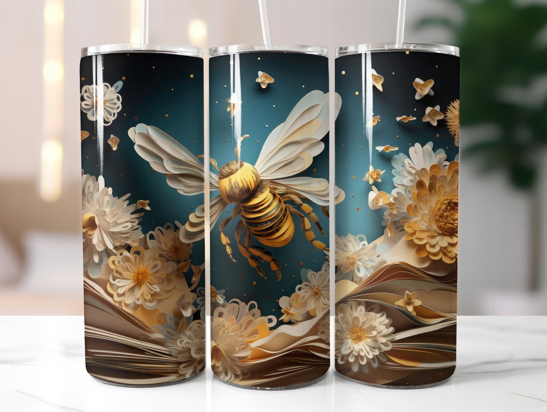 Biene 20 oz Sublimation Becher Design, 9,3 x 8,2 Gerade Skinny Becher ...