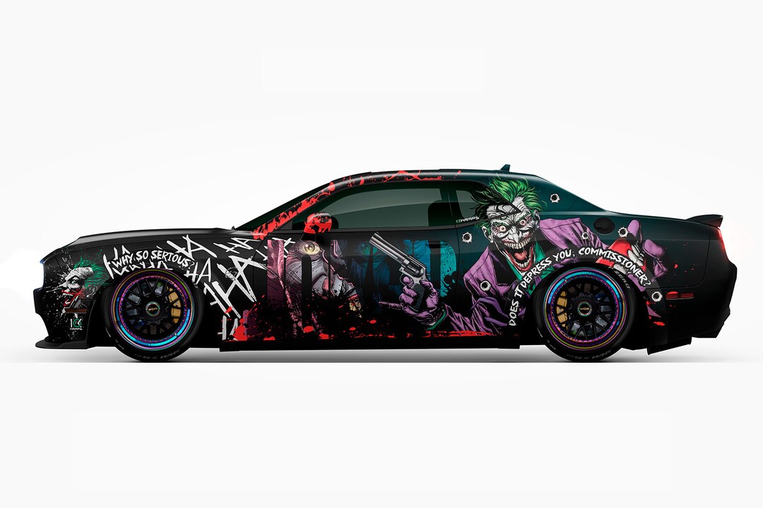 Antihero Joker Car Hood Wraps 51 Dark Series ITASHA American Comics ...