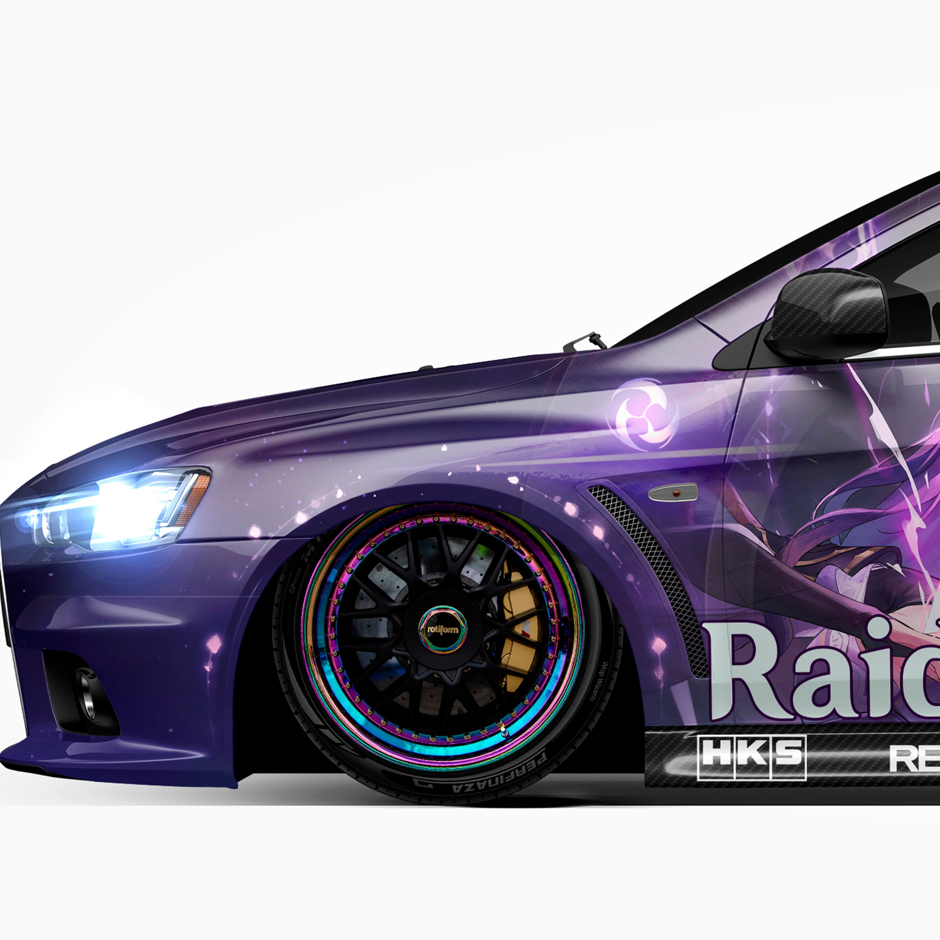 Genshin Impact Raiden Shogun & Yae Miko Anime Car Wraps ITASHA Stickers ...