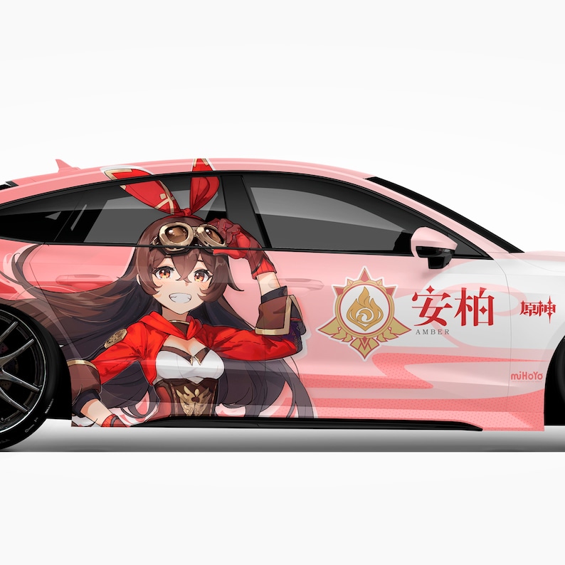 Genshin Impact Amber Anime Car Wraps ITASHA Stickers Decals - Etsy