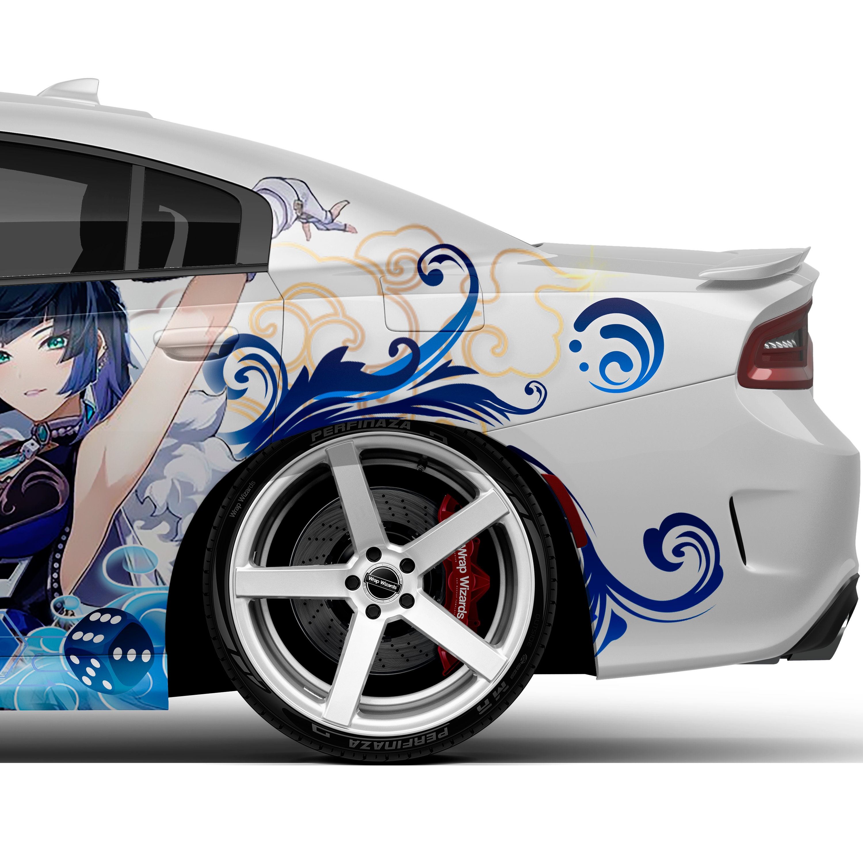 Genshin Impact Yelan Car Sides Wraps ITASHA Anime Stickers Decals Made ...