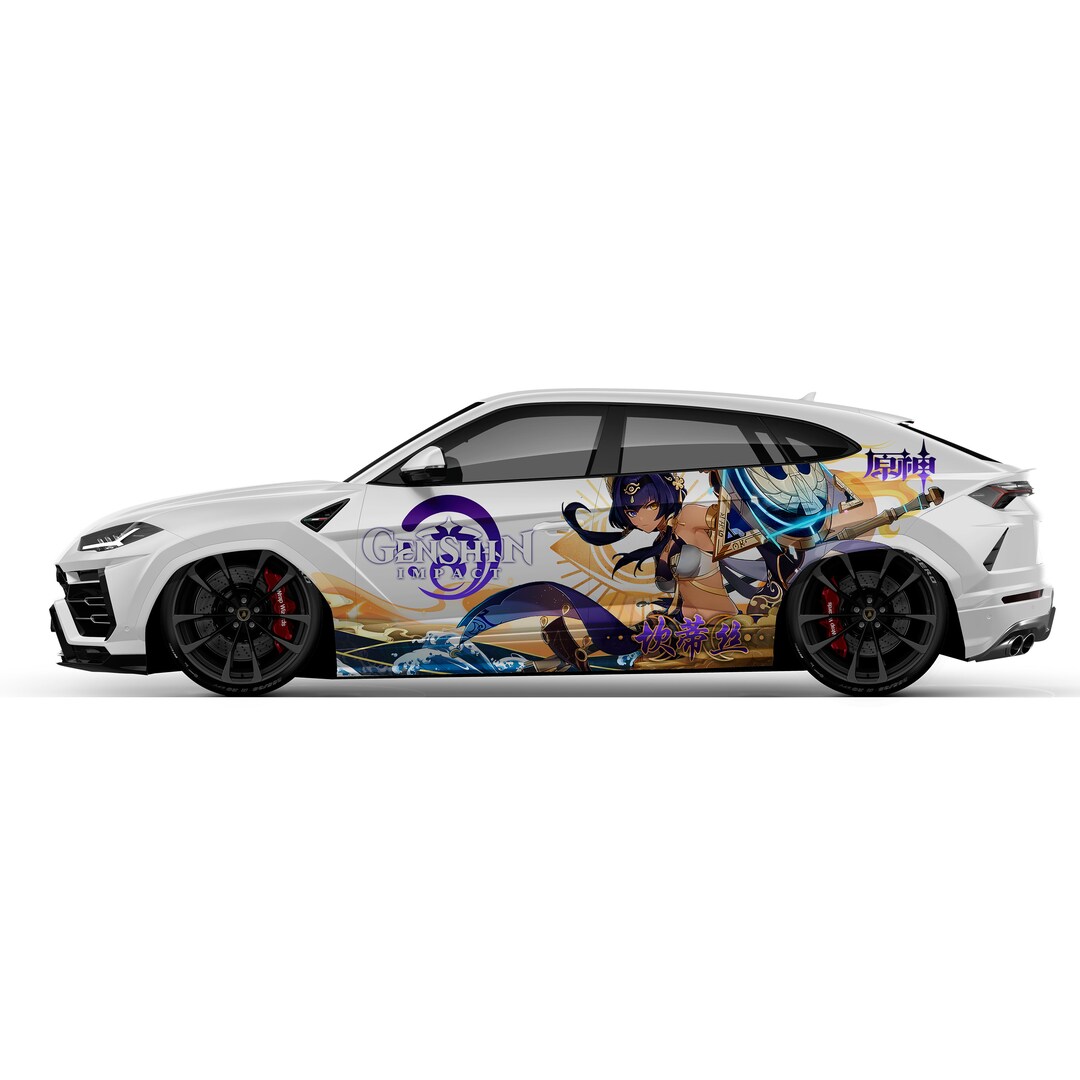Genshin Impact Candace Car Sides Wraps ITASHA Anime Stickers Decals ...