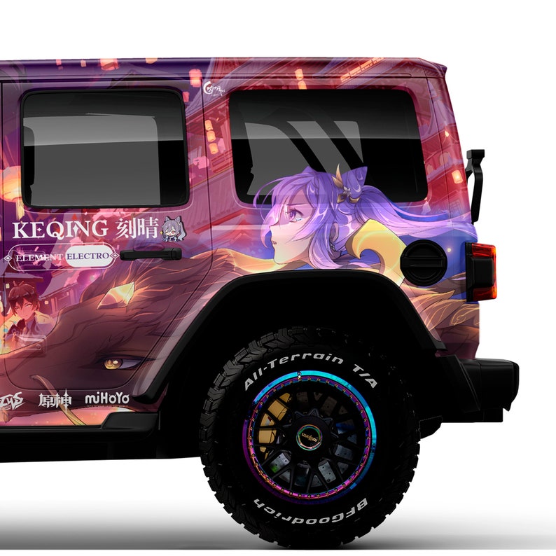 Genshin Impact Keqing Full Car Wraps ITASHA Stickers Decals Made With ...