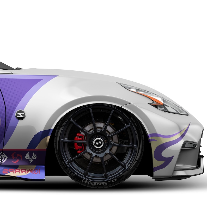 Genshin Impact Raiden Shogun Car Sides Wraps ITASHA Anime Stickers ...