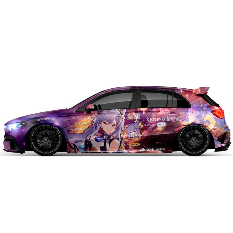 Genshin Impact Keqing Full Car Wraps ITASHA Stickers Decals Made With ...