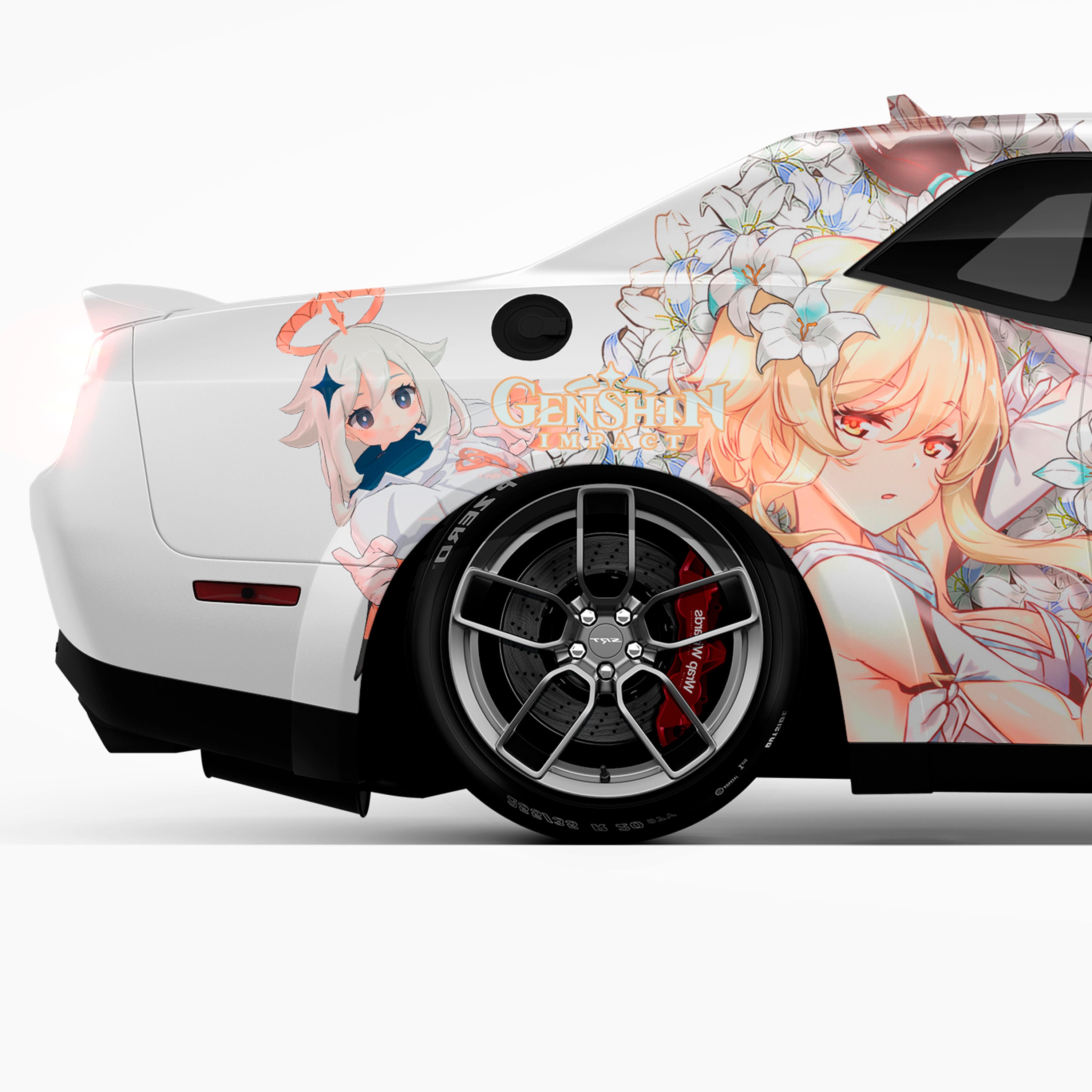 Genshin Impact Lumine Anime Car Wraps ITASHA Stickers Decals Made With ...