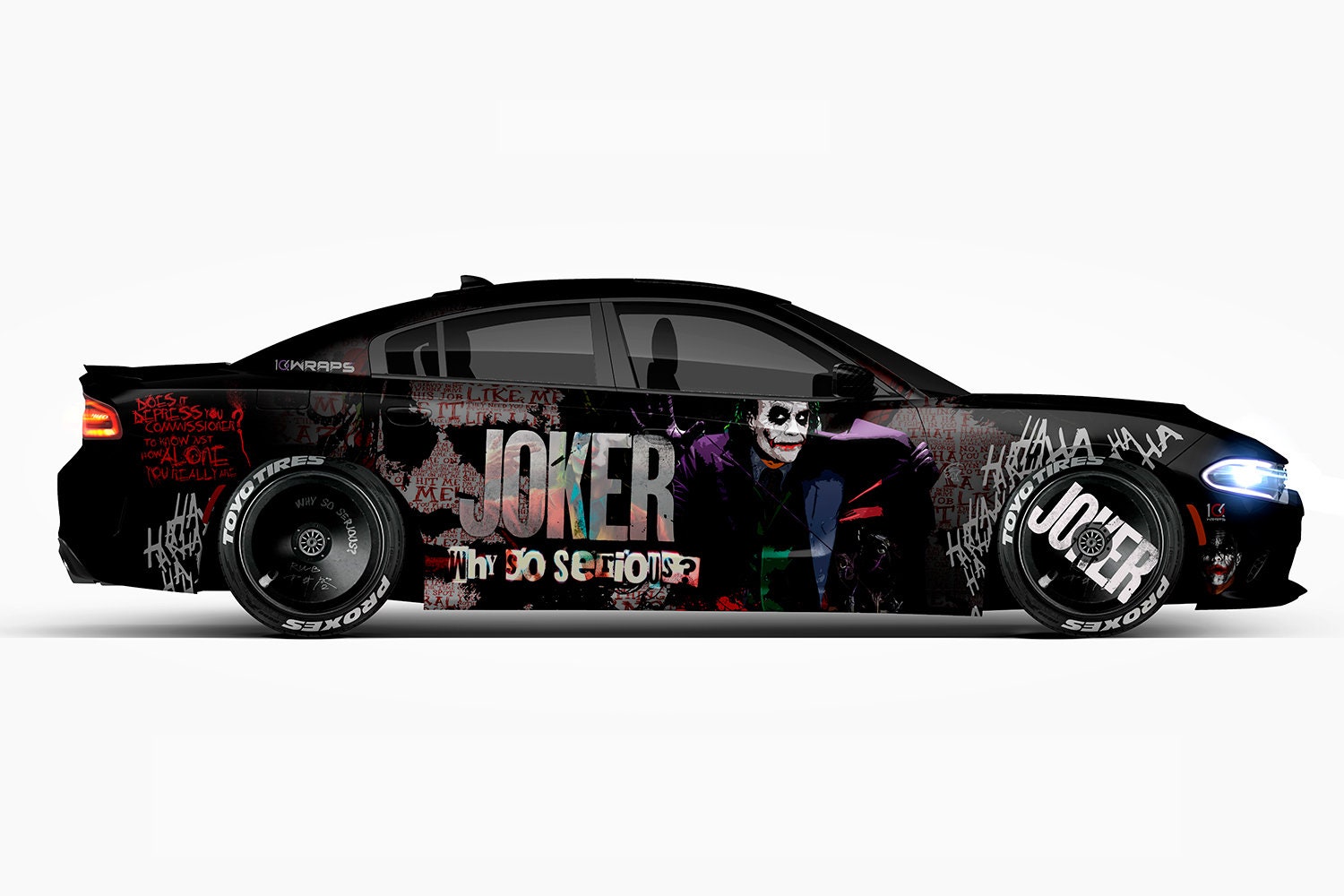 Antihero Joker Car Hood Wraps 52 Dark Series ITASHA American Comics ...