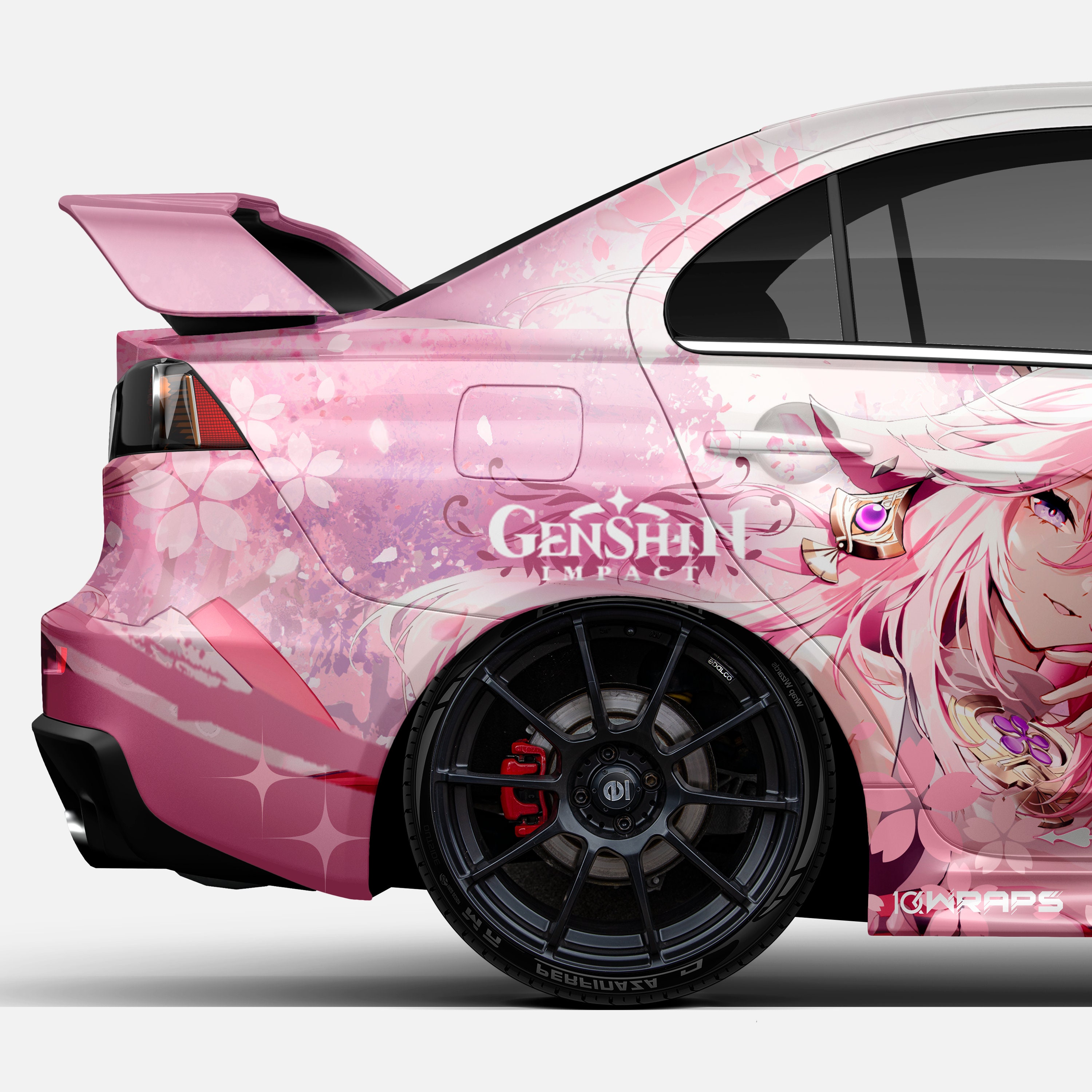 Genshin Impact Yae Miko Full Car Wraps ITASHA Anime Stickers Decals ...