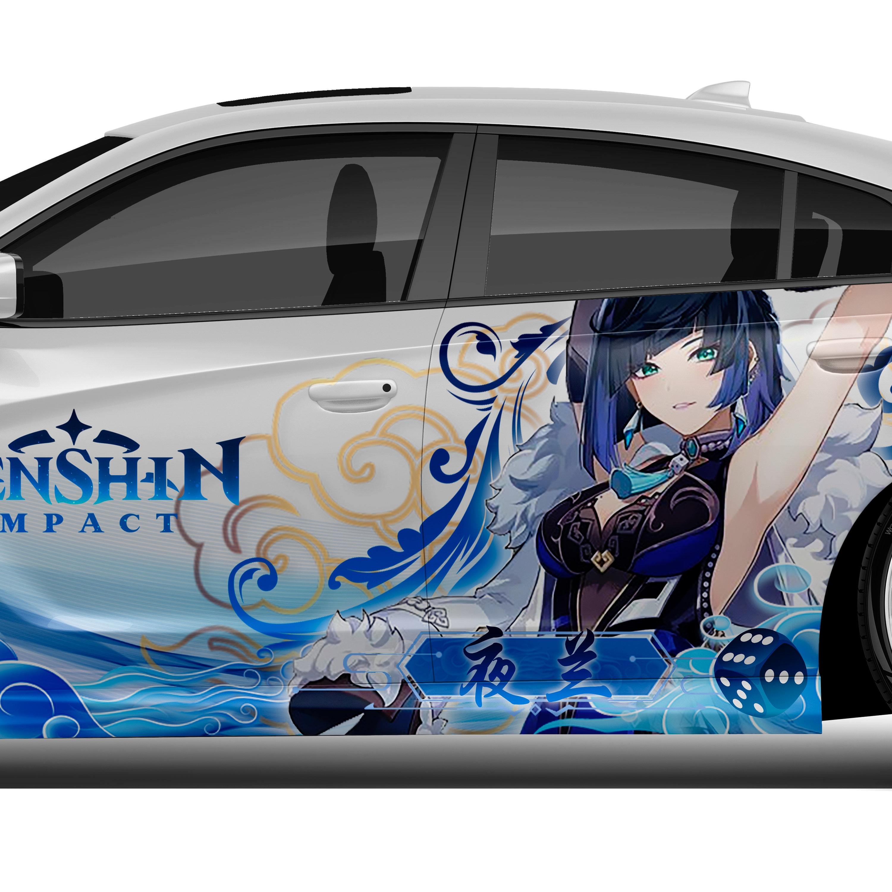 Genshin Impact Yelan Car Sides Wraps ITASHA Anime Stickers Decals Made ...