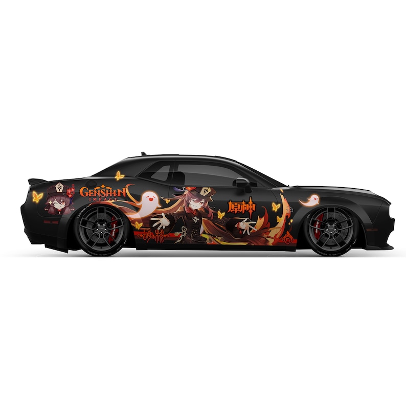 Genshin Impact Hu Tao Car Sides Wraps ITASHA Anime Stickers Decals Made ...