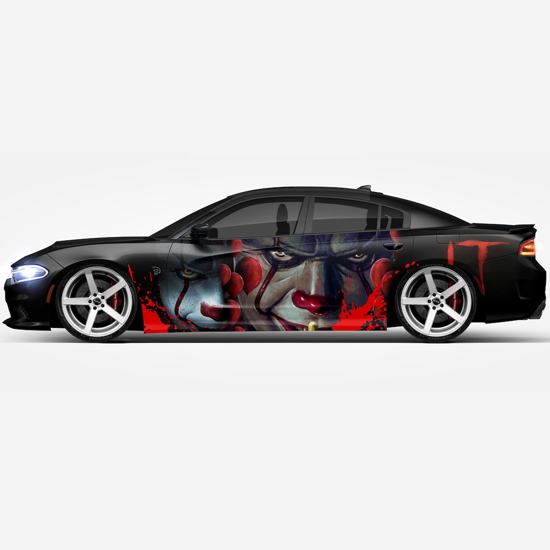 Pennywise Car Both Sides Wrap 01 Dark Series ITASHA American Comics ...