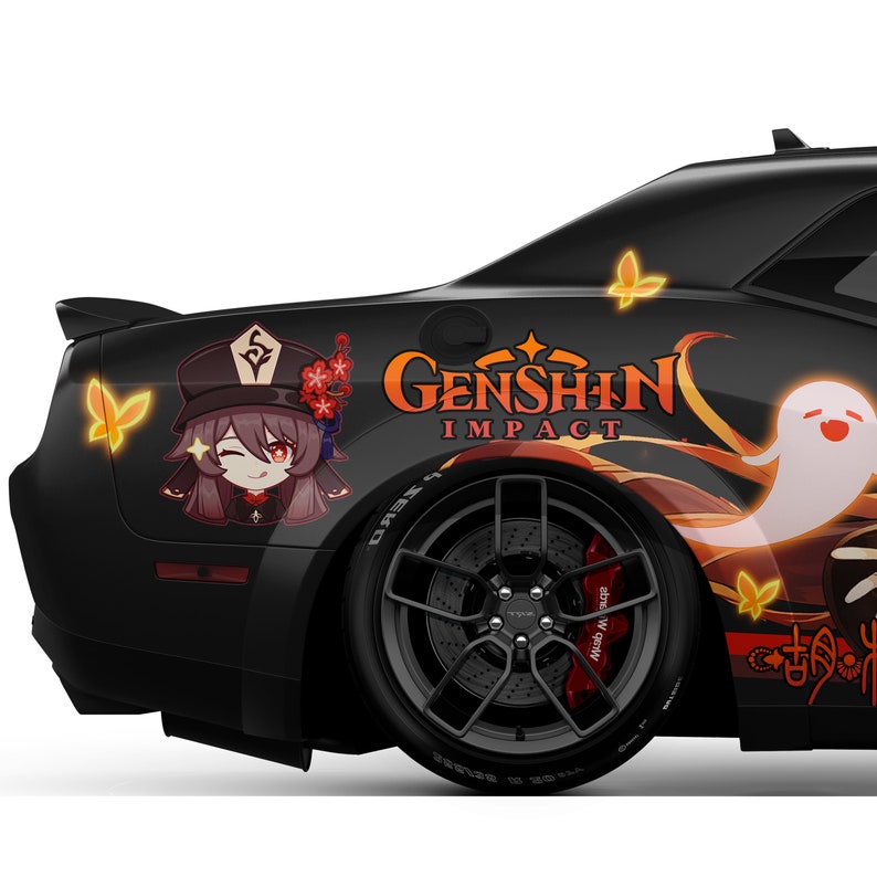Genshin Impact Hu Tao Car Sides Wraps ITASHA Anime Stickers Decals Made ...