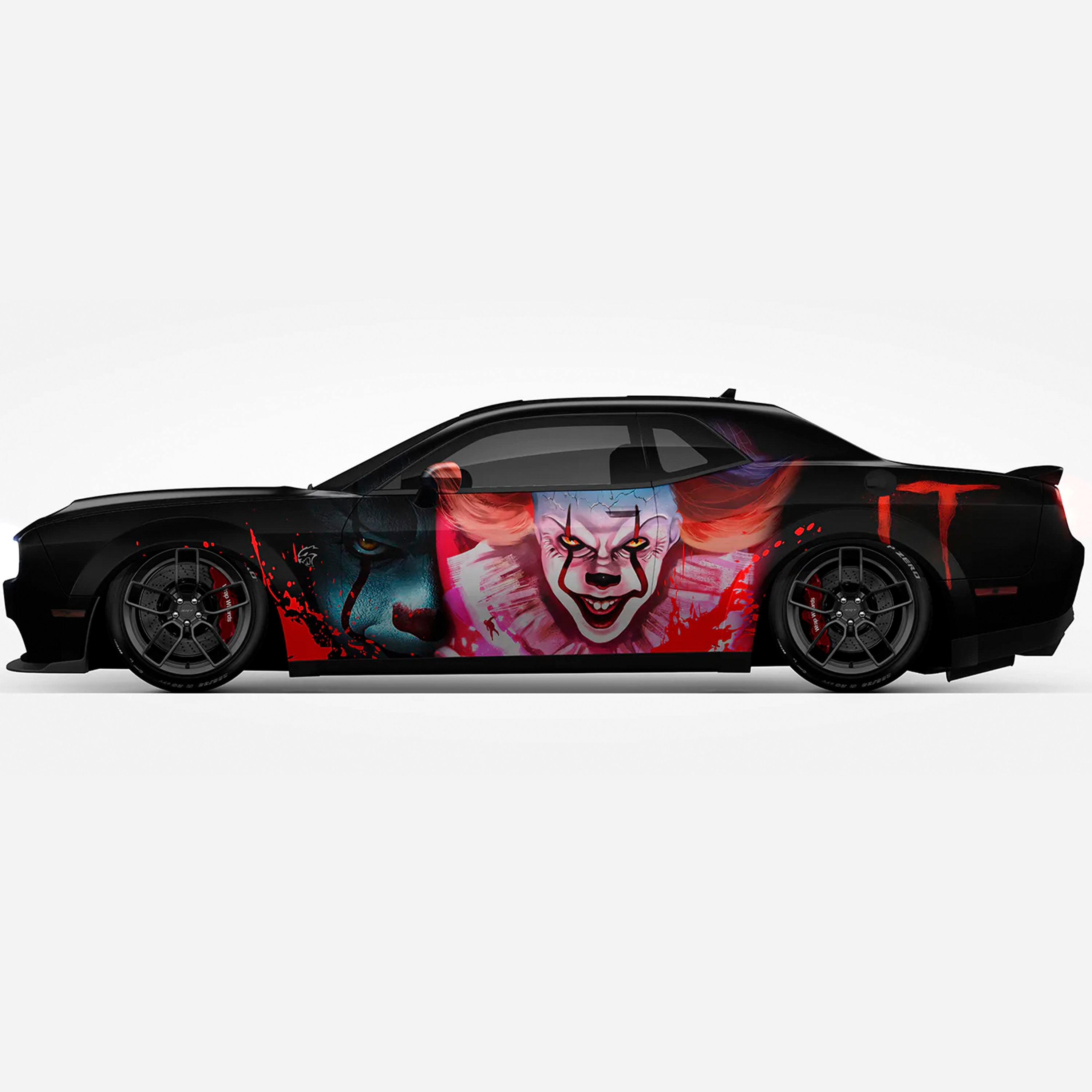 Pennywise Car Both Sides Wrap 03 Dark Series ITASHA American Comics ...