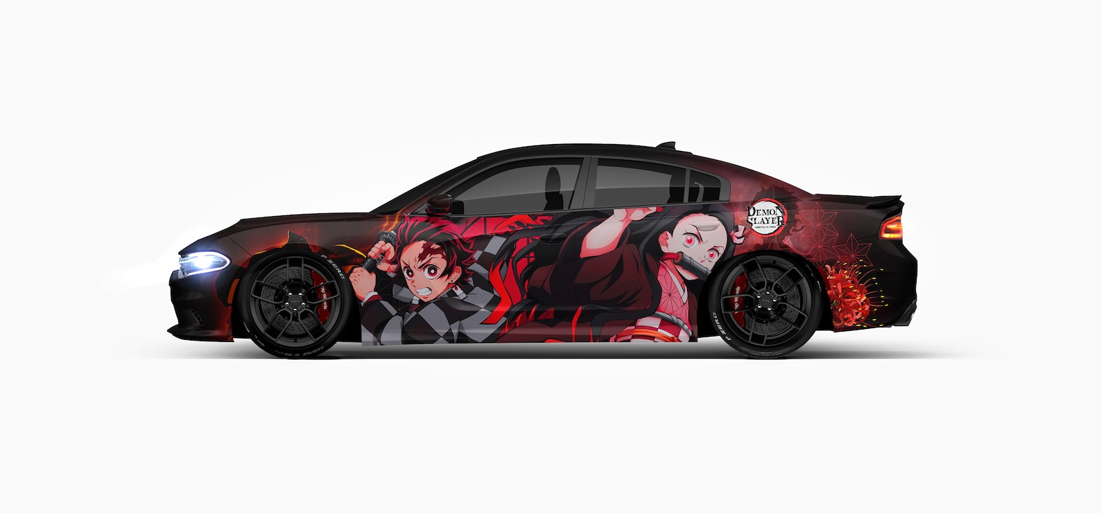 Tanjiro Kamado Nezuko Demon Slayer Full Car Wrap ITASHA Anime Stickers ...