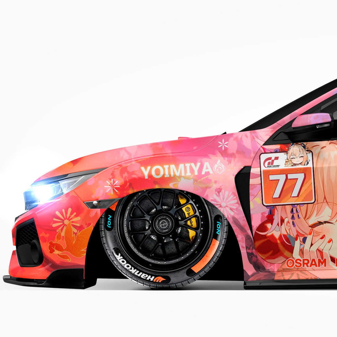 Genshin Impact Yoimiya Anime Car Wraps ITASHA Stickers Decals - Etsy ...