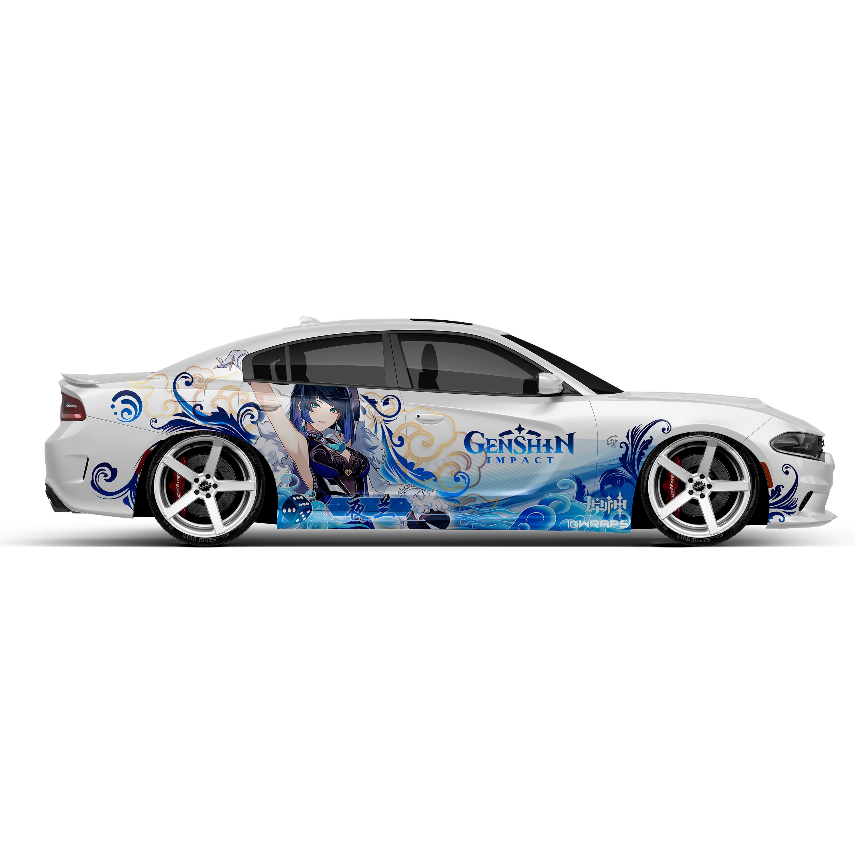 Genshin Impact Yelan Car Sides Wraps ITASHA Anime Stickers Decals Made ...