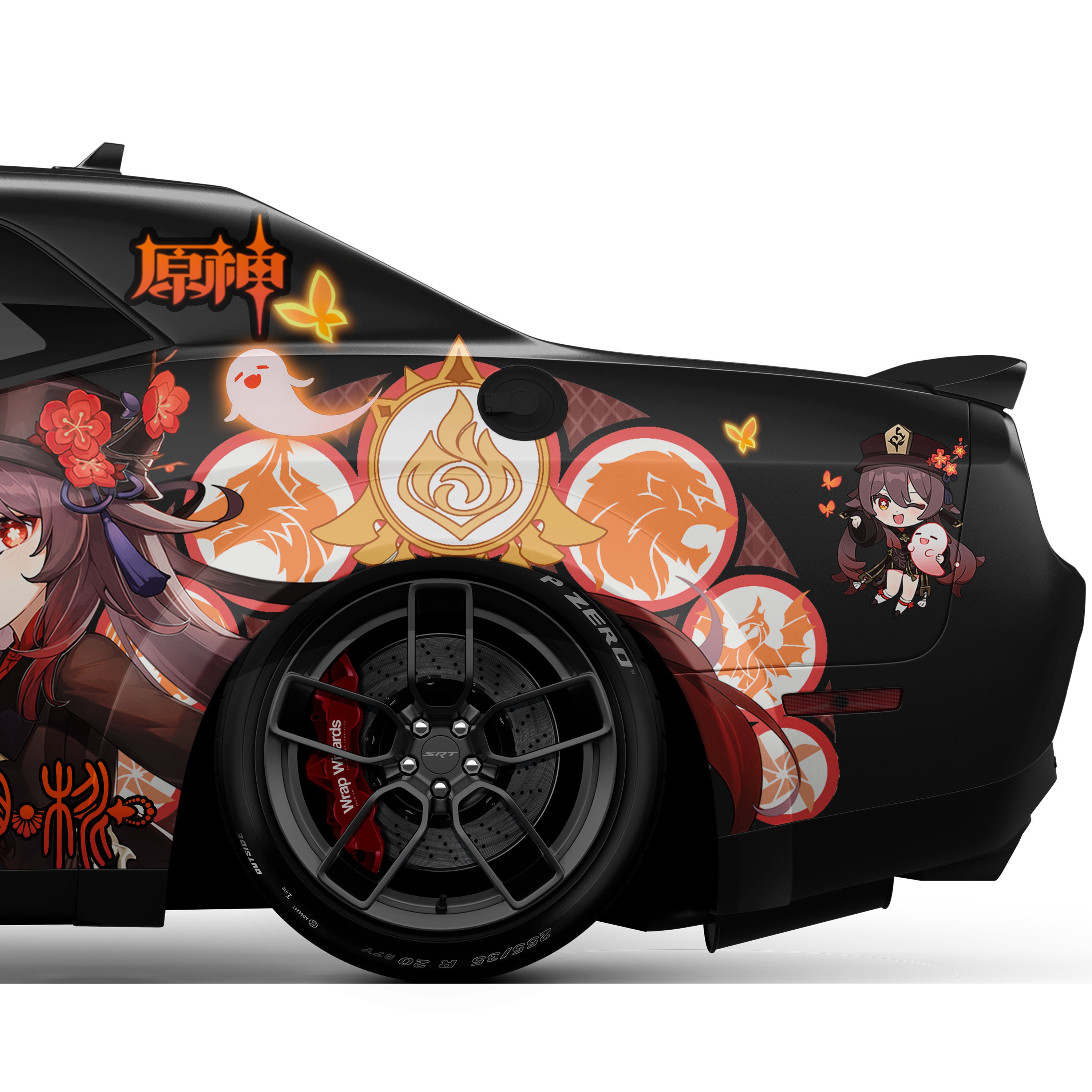 Genshin Impact Hu Tao Car Sides Wraps ITASHA Anime Stickers Decals Made ...