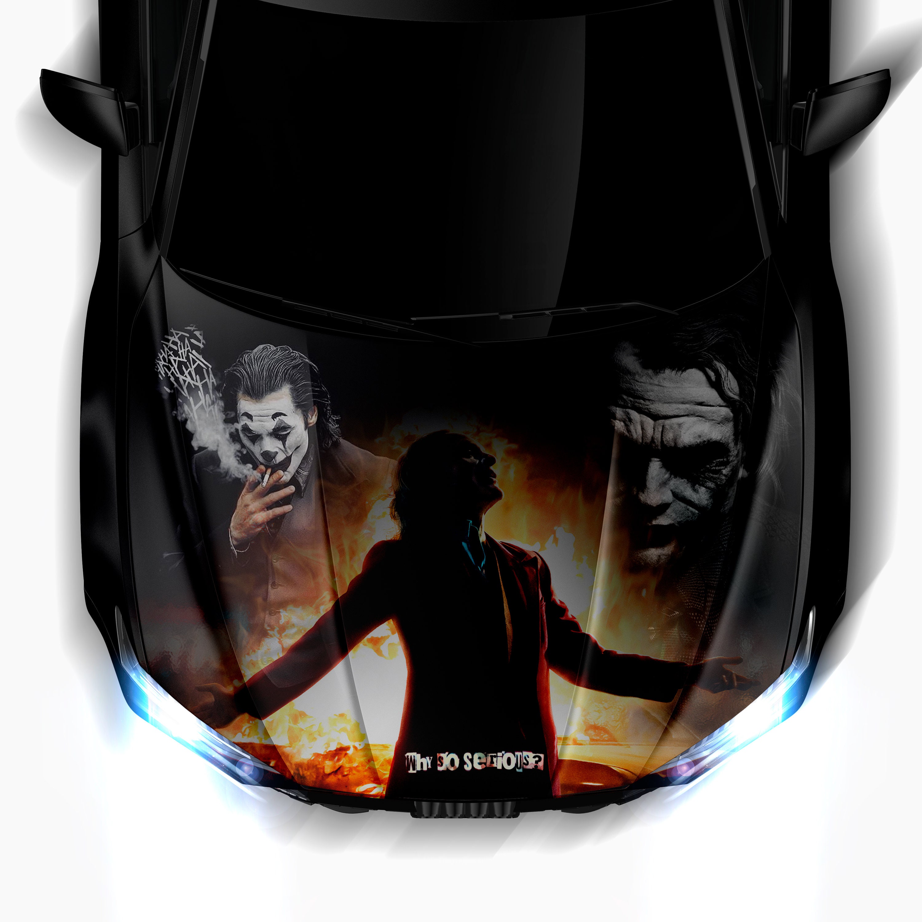 Antihero Joker Car Hood Wraps 46 Dark Series ITASHA American Comics ...