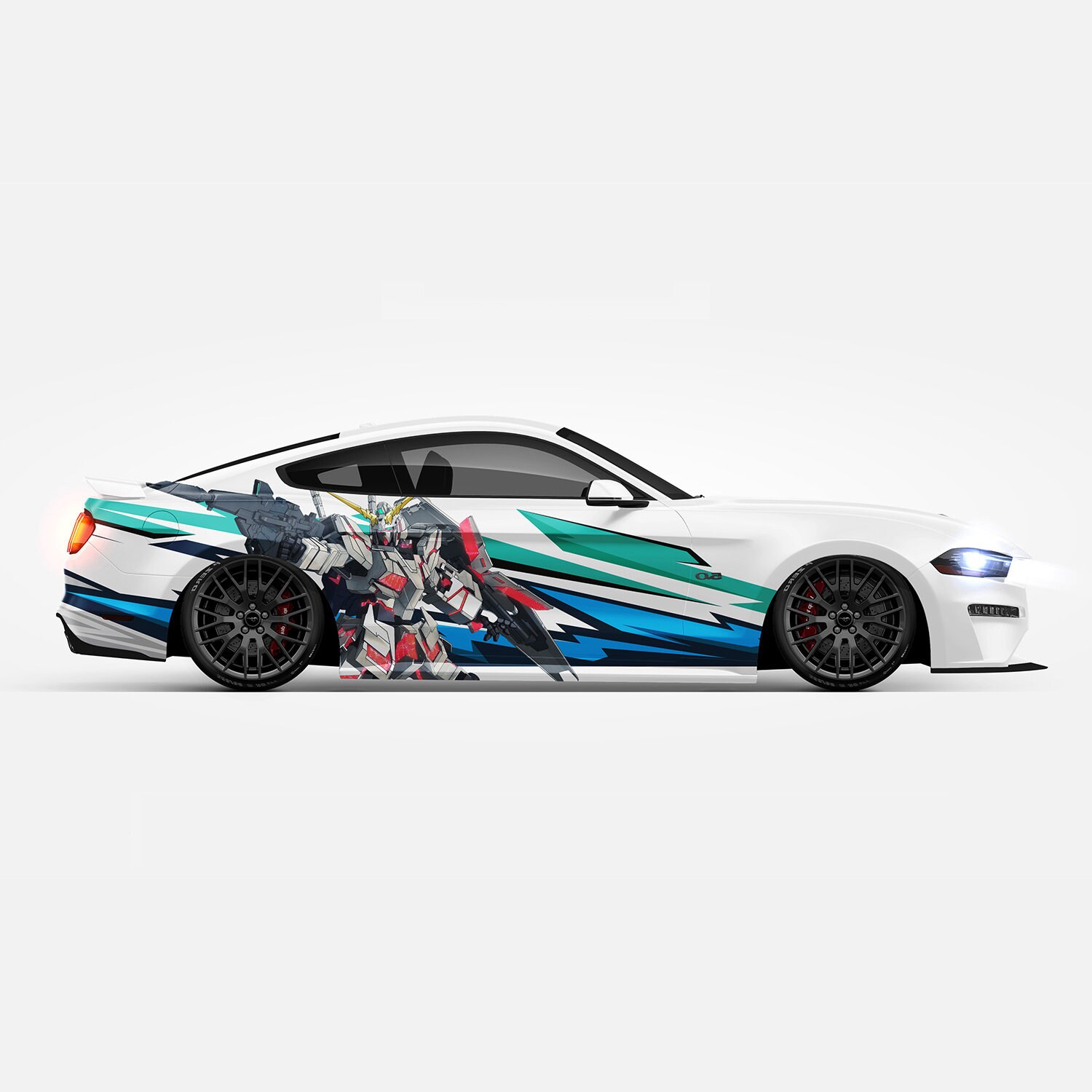 Gundam 10 Car Both Sides Wrap ITASHA Anime Stickers Decals Made With ...