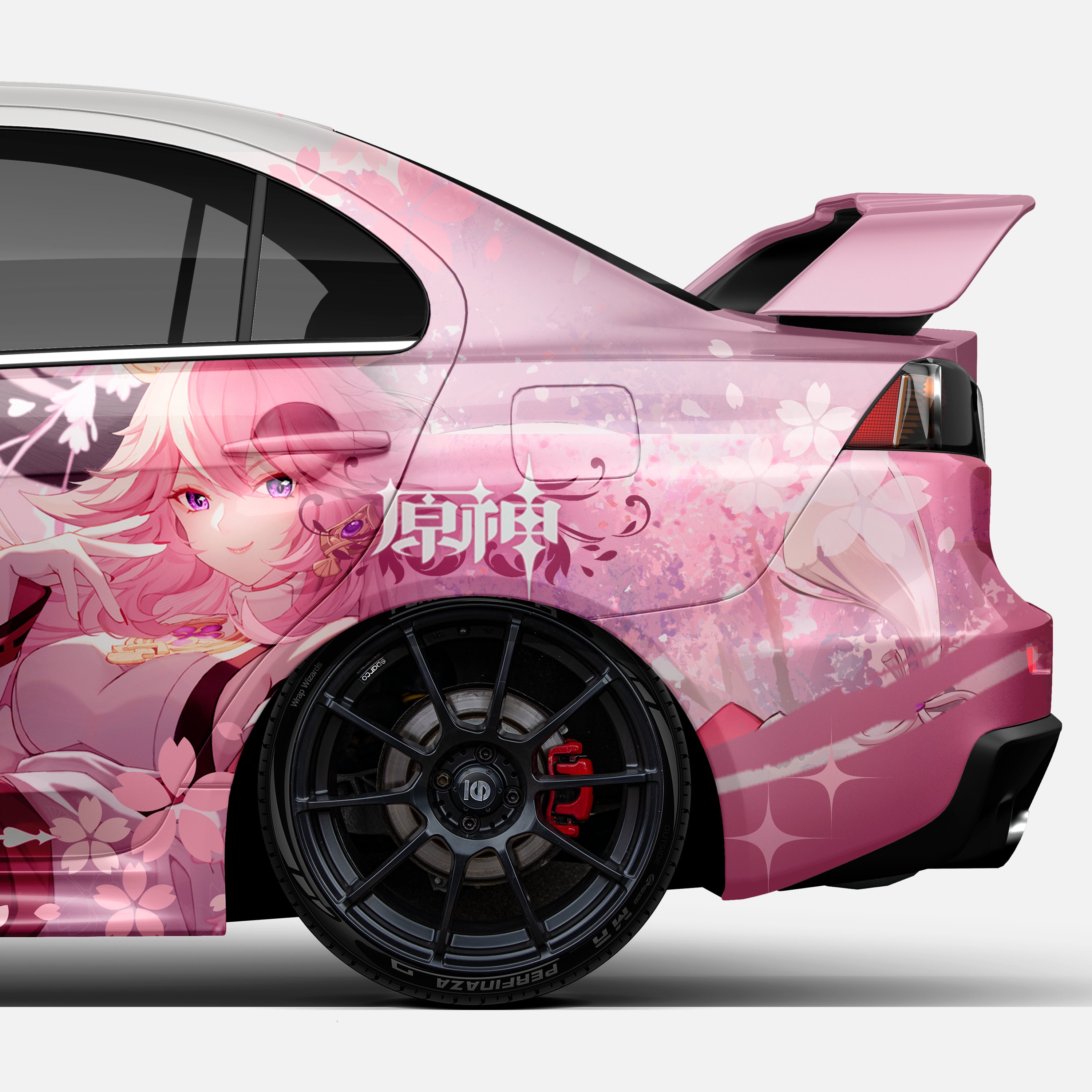 Genshin Impact Yae Miko Full Car Wraps ITASHA Anime Stickers Decals ...