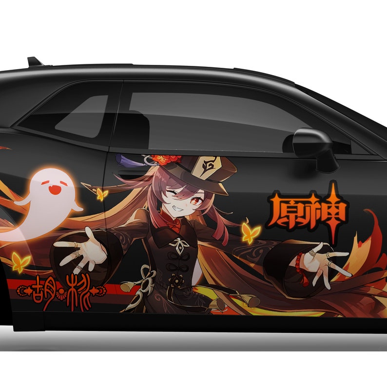 Genshin Impact Hu Tao Car Sides Wraps ITASHA Anime Stickers Decals Made ...