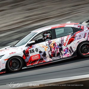 Gundam 01 Car Both Sides Wrap ITASHA Anime Stickers Decals Made With ...