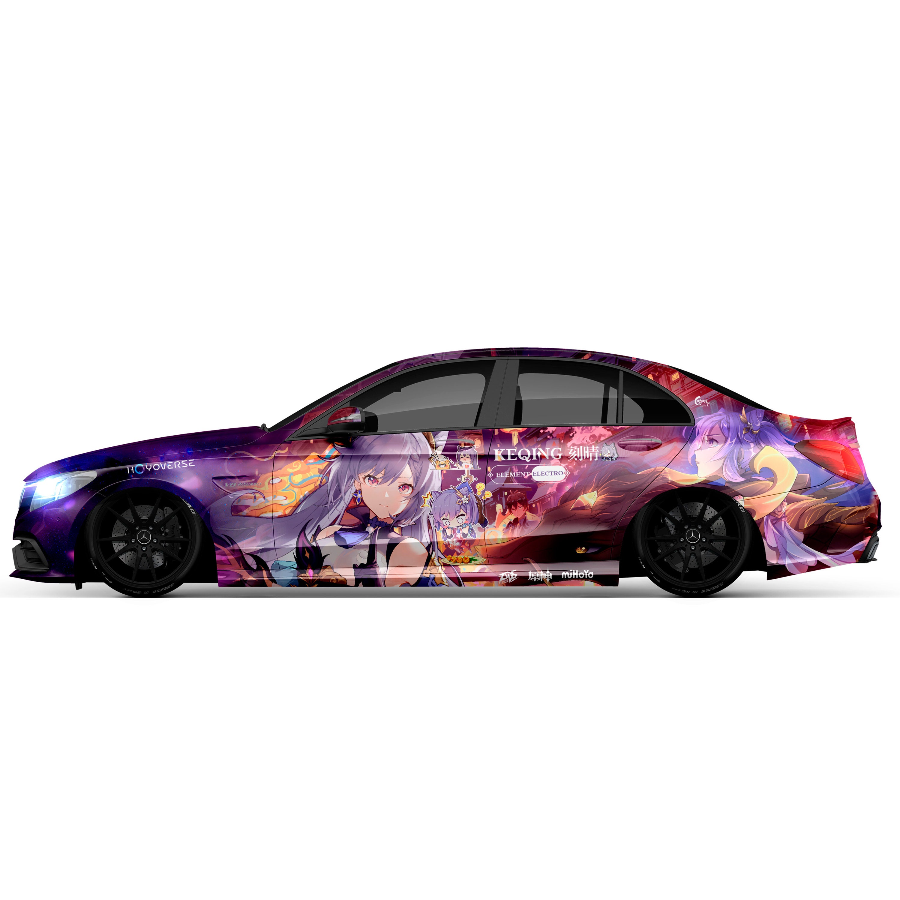 Genshin Impact Keqing Full Car Wraps ITASHA Stickers Decals Made With ...