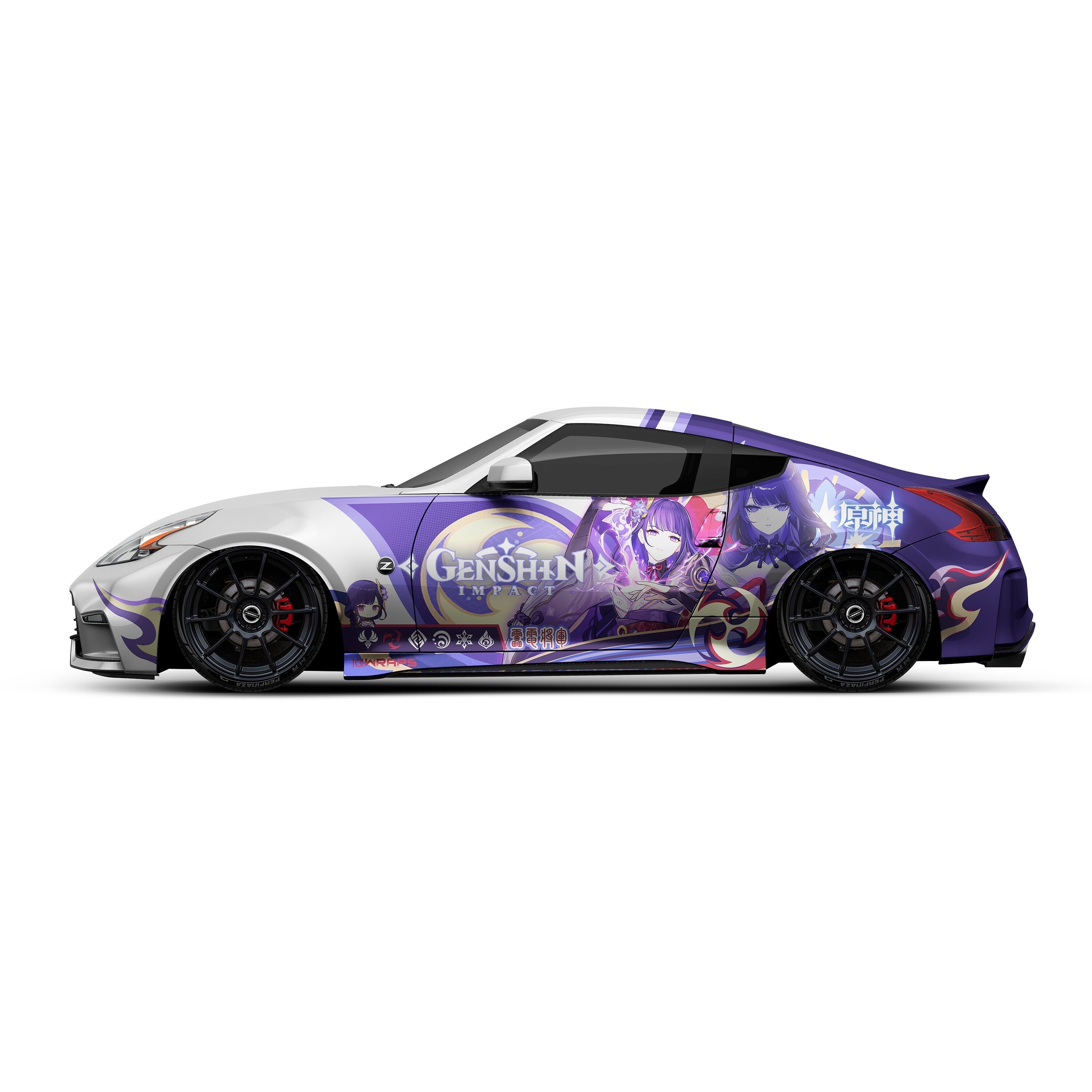 Genshin Impact Raiden Shogun Car Sides Wraps ITASHA Anime Stickers ...