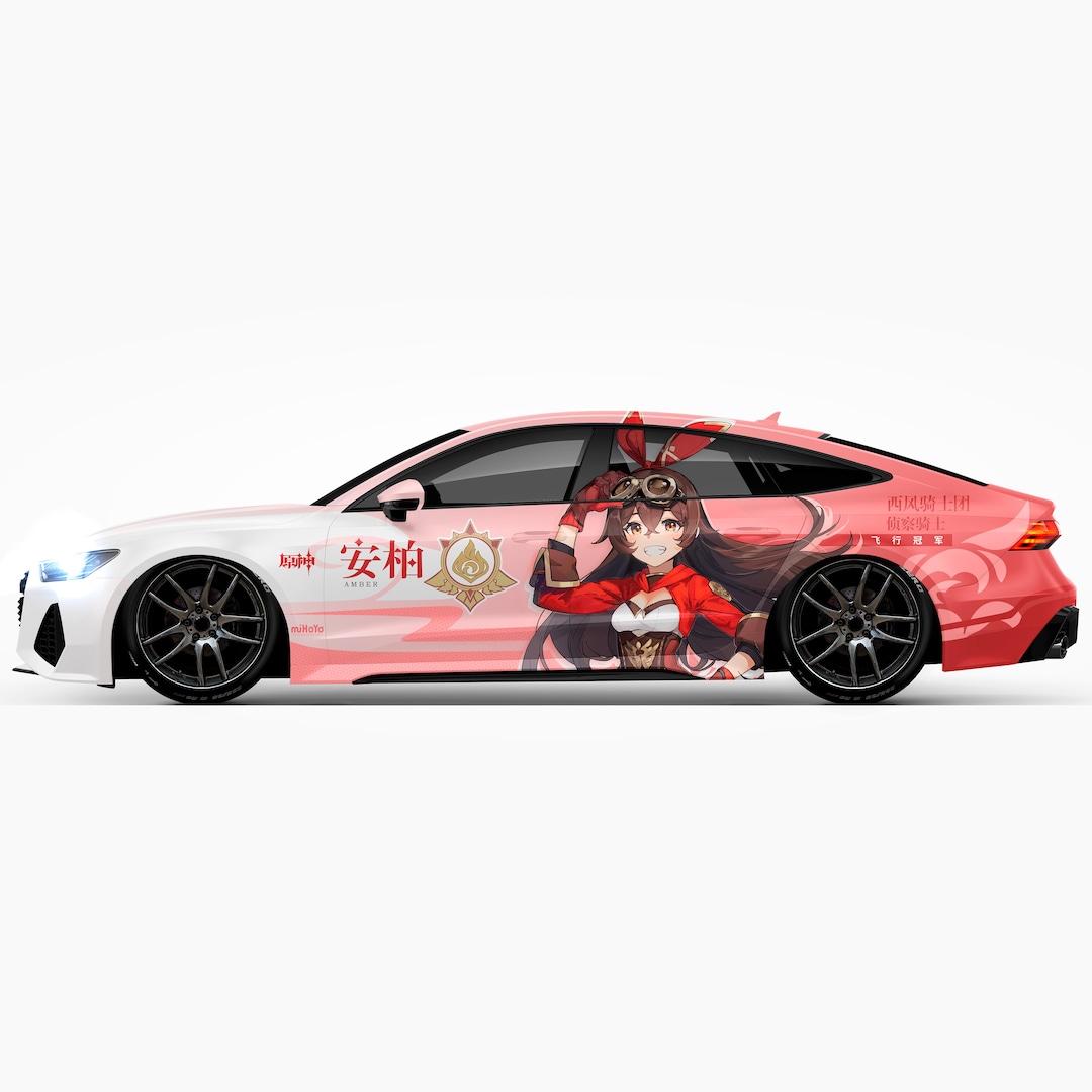 Genshin Impact Amber Anime Car Wraps ITASHA Stickers Decals Made With ...