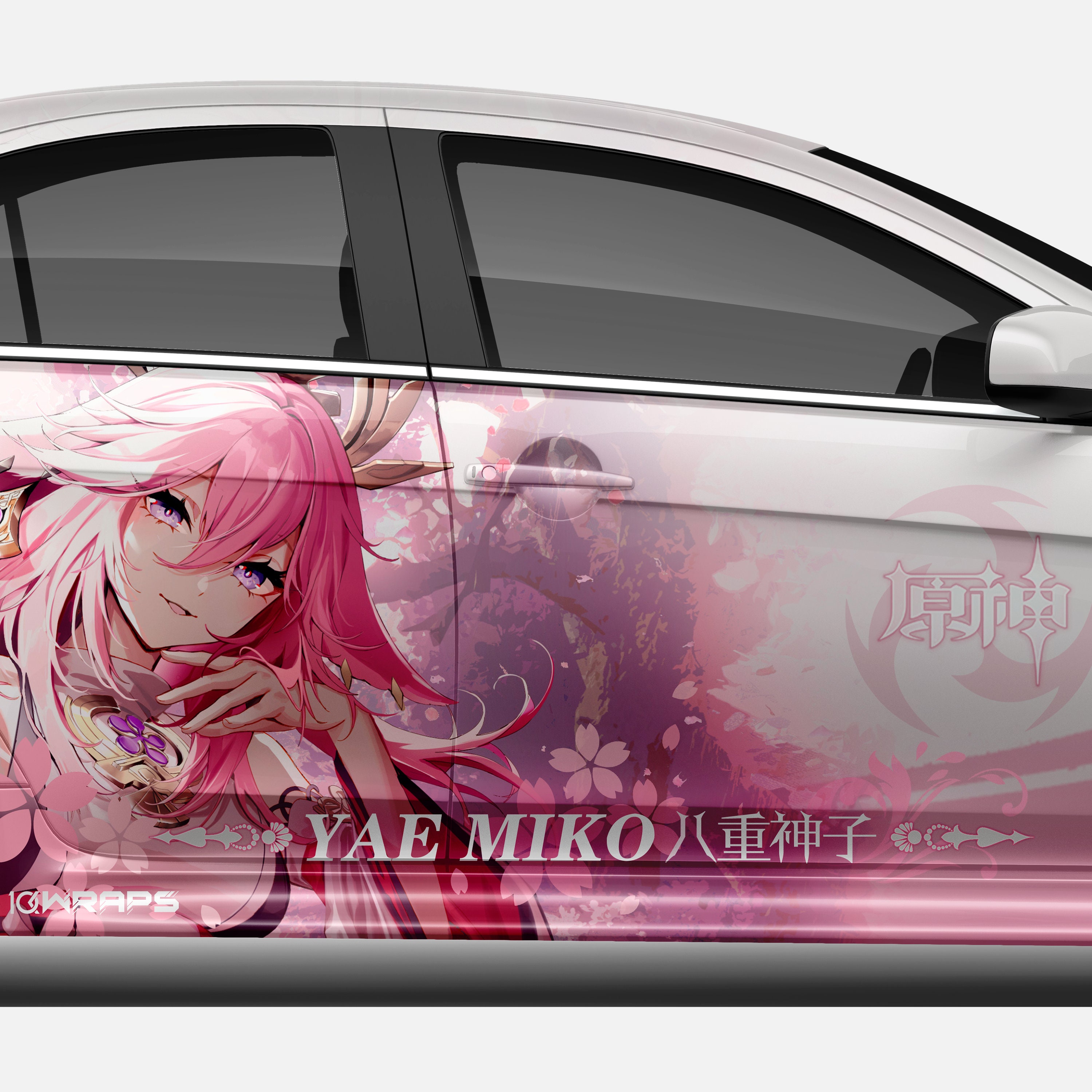 Genshin Impact Yae Miko Full Car Wraps ITASHA Anime Stickers Decals ...