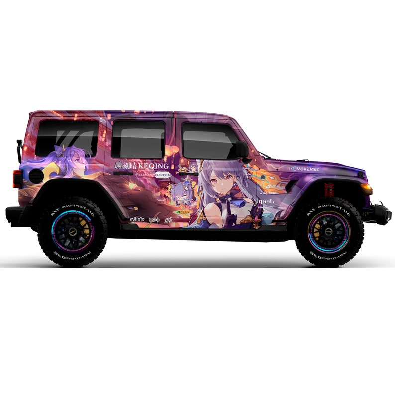 Genshin Impact Keqing Full Car Wraps ITASHA Stickers Decals Made With ...
