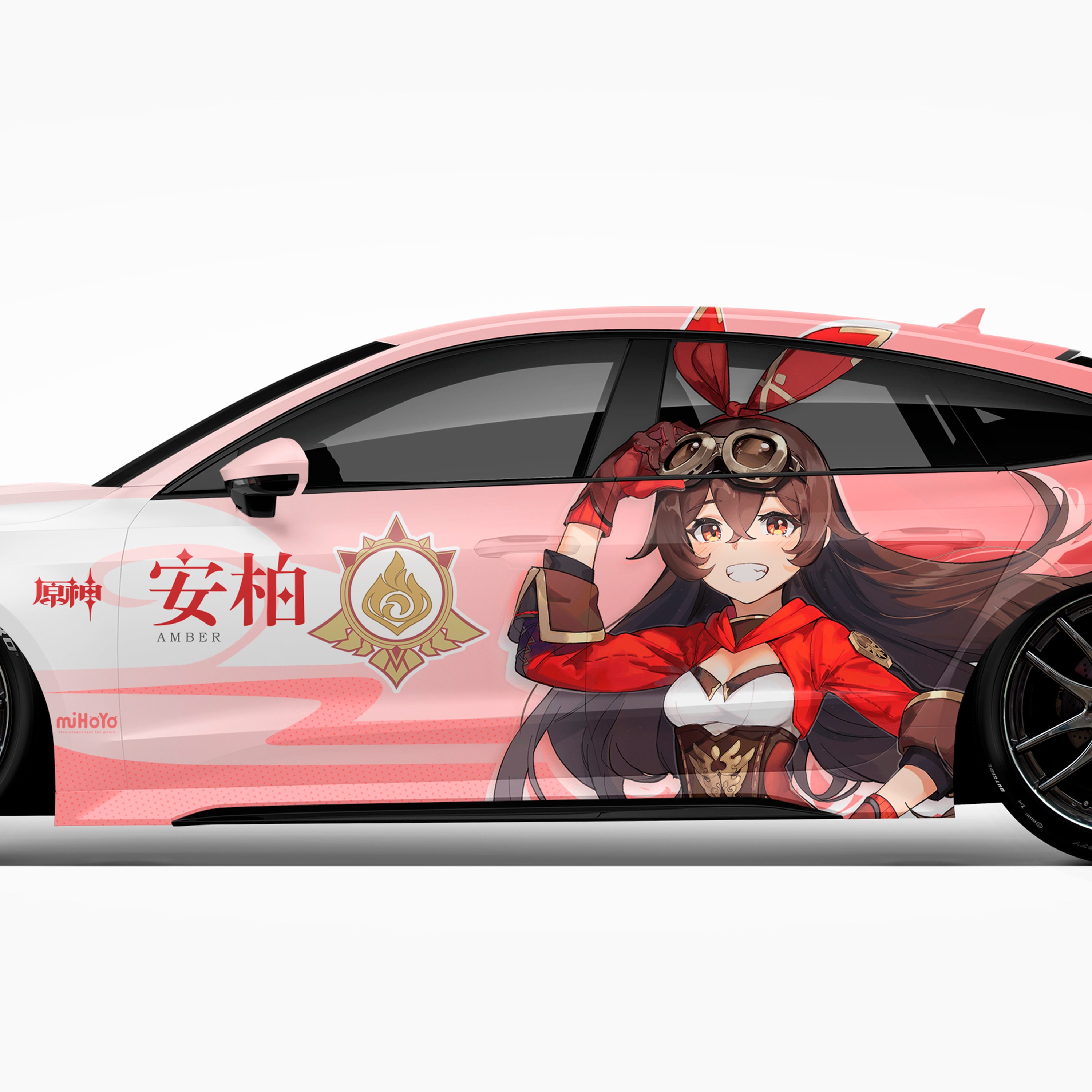 Genshin Impact Amber Anime Car Wraps ITASHA Stickers Decals Made With ...