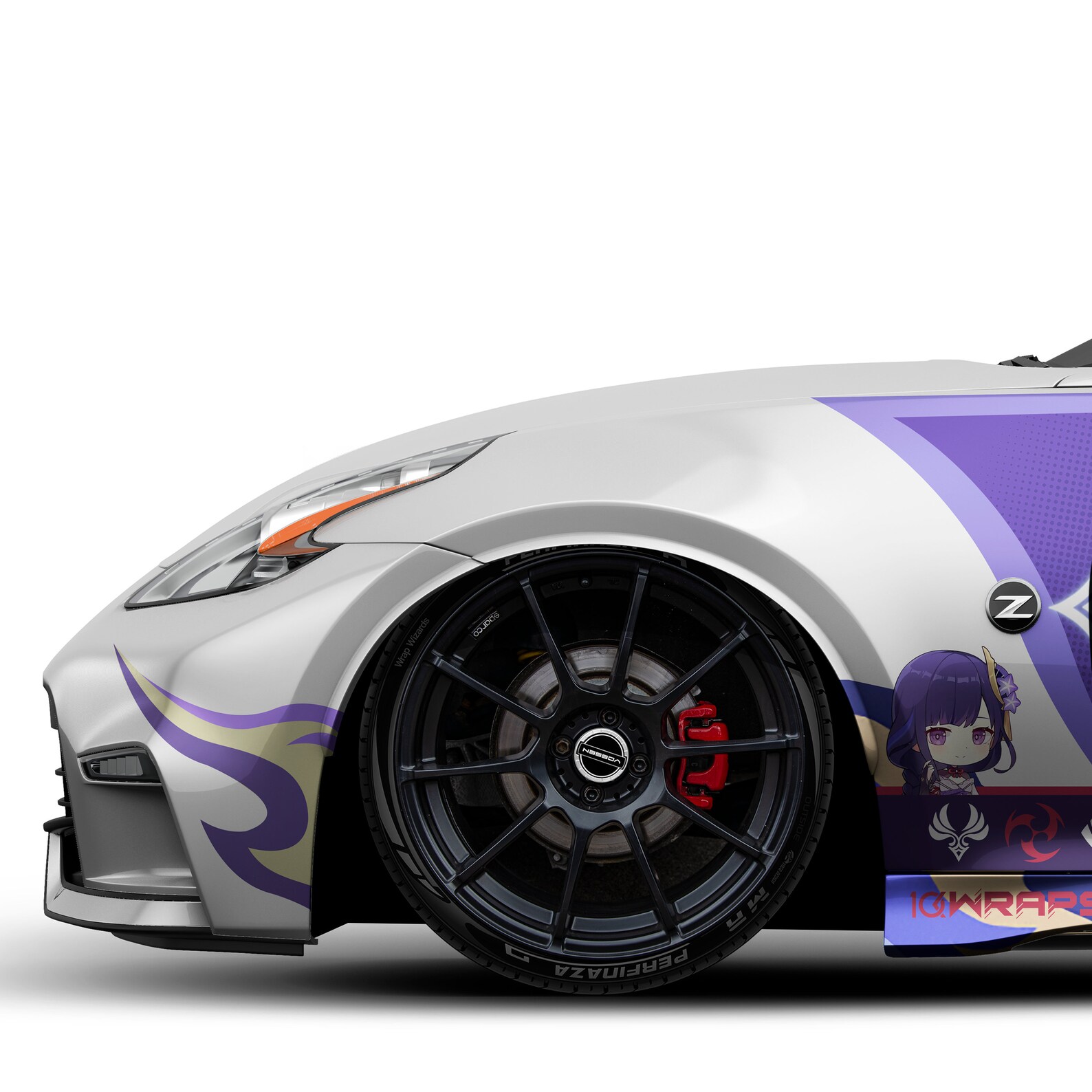 Genshin Impact Raiden Shogun Car Sides Wraps ITASHA Anime Stickers ...