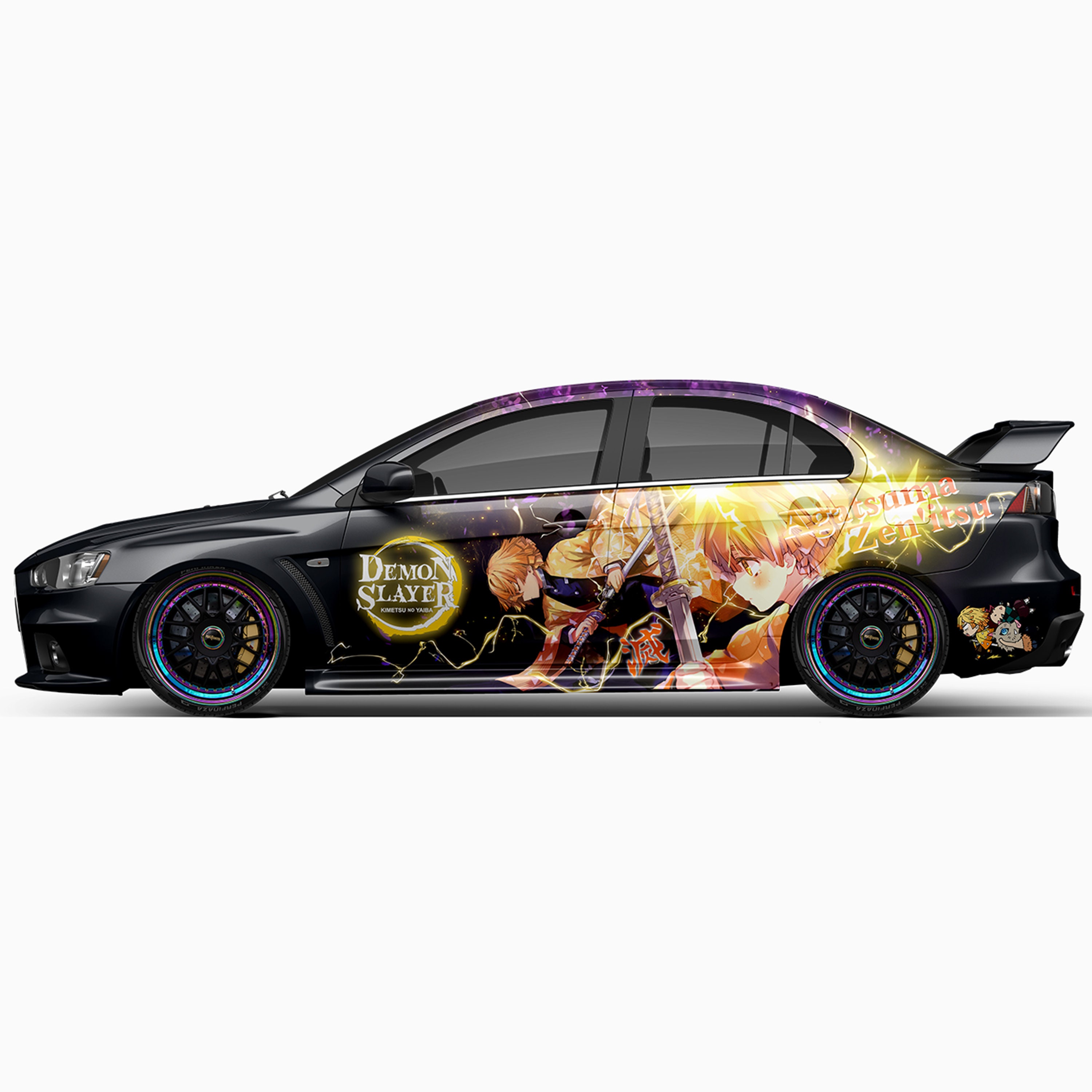 Zenitsu Agatsuma Demon Slayer Car Both Sides Wrap ITASHA Anime Stickers ...