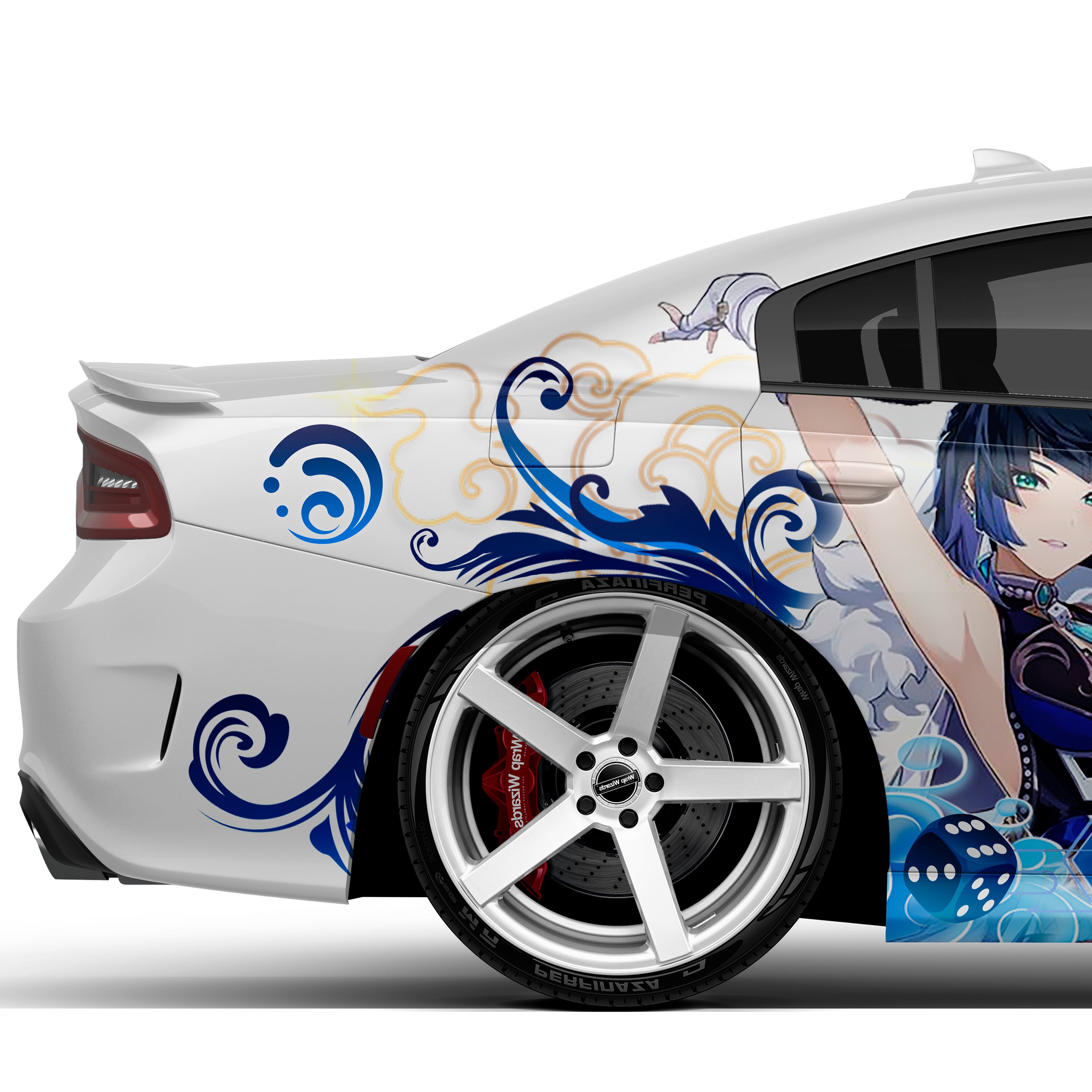 Genshin Impact Yelan Car Sides Wraps ITASHA Anime Stickers Decals Made ...