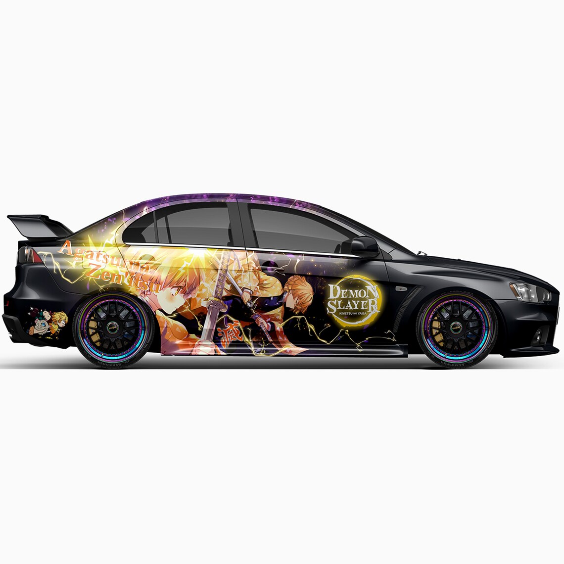 Zenitsu Agatsuma Demon Slayer Car Both Sides Wrap ITASHA Anime Stickers ...