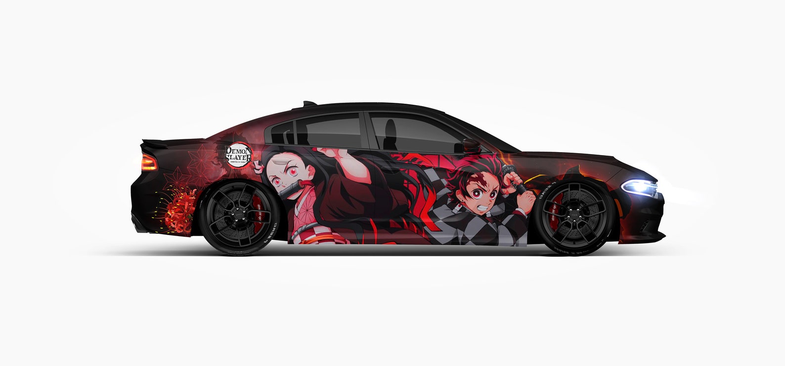 Tanjiro Kamado Nezuko Demon Slayer Full Car Wrap ITASHA Anime Stickers ...