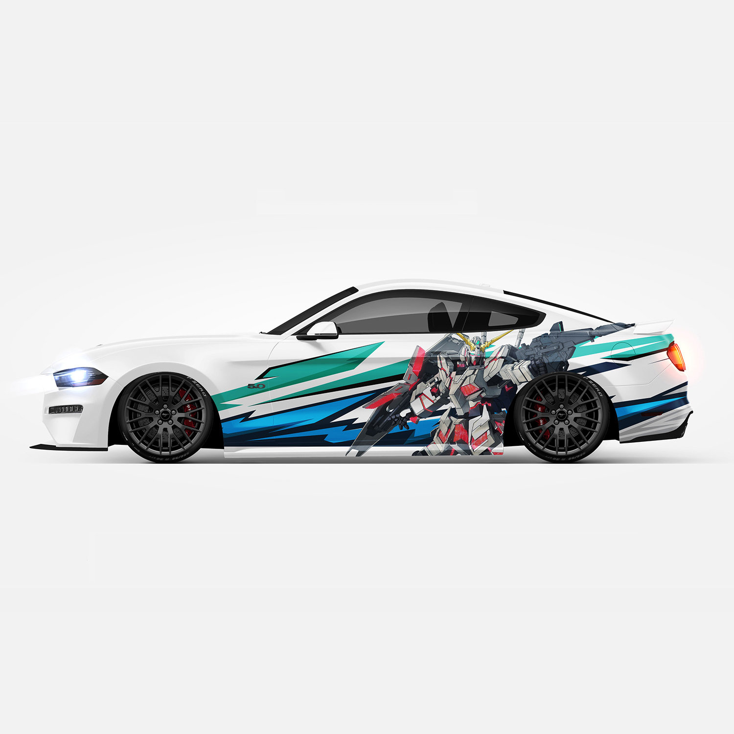 Gundam 10 Car Both Sides Wrap ITASHA Anime Stickers Decals Made With ...