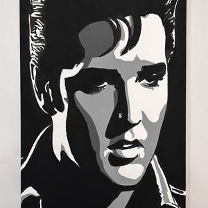 Young Elvis Acrylic on Canvas - Etsy