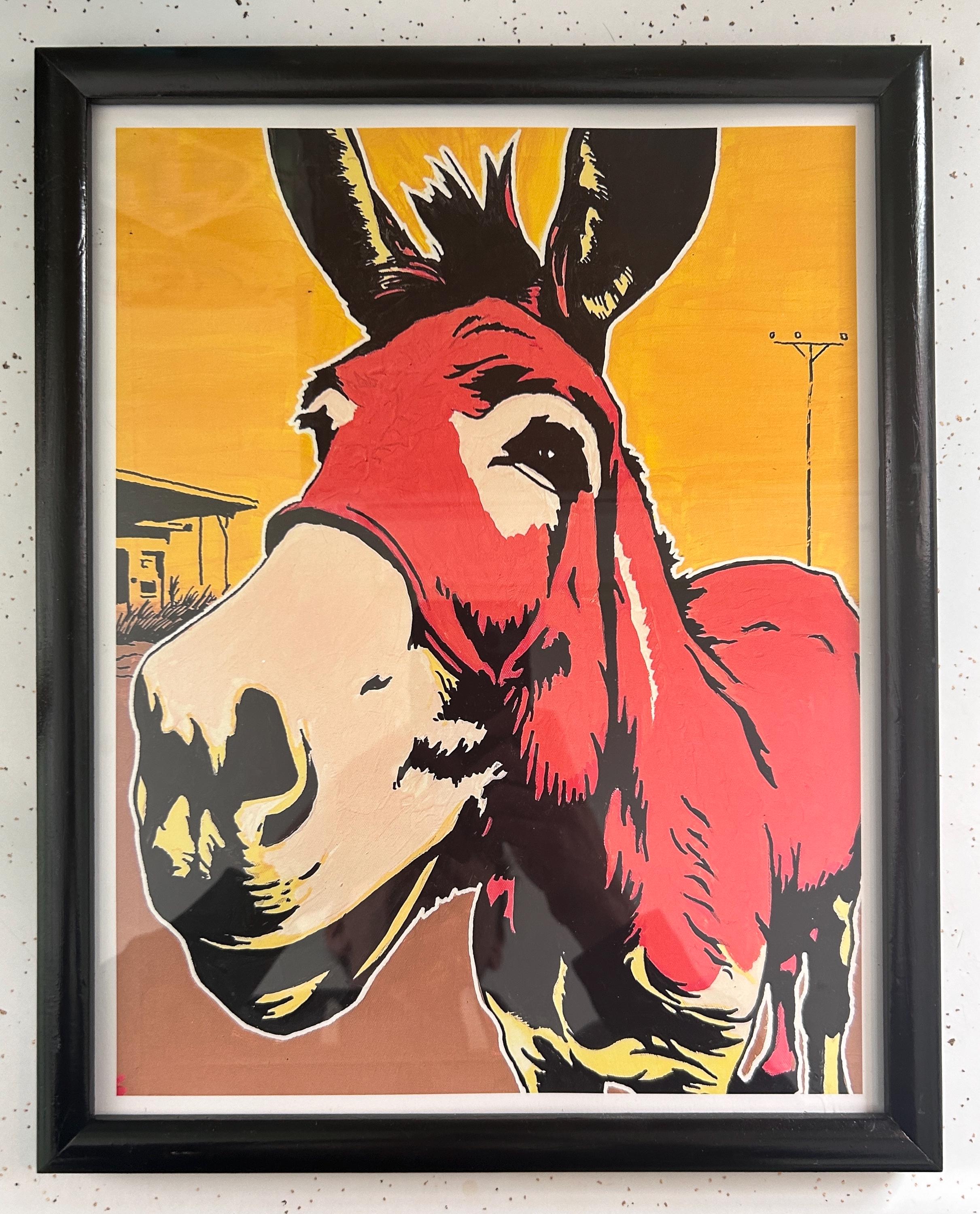 Donkey Pop Art Framed Print 11x14 - Etsy