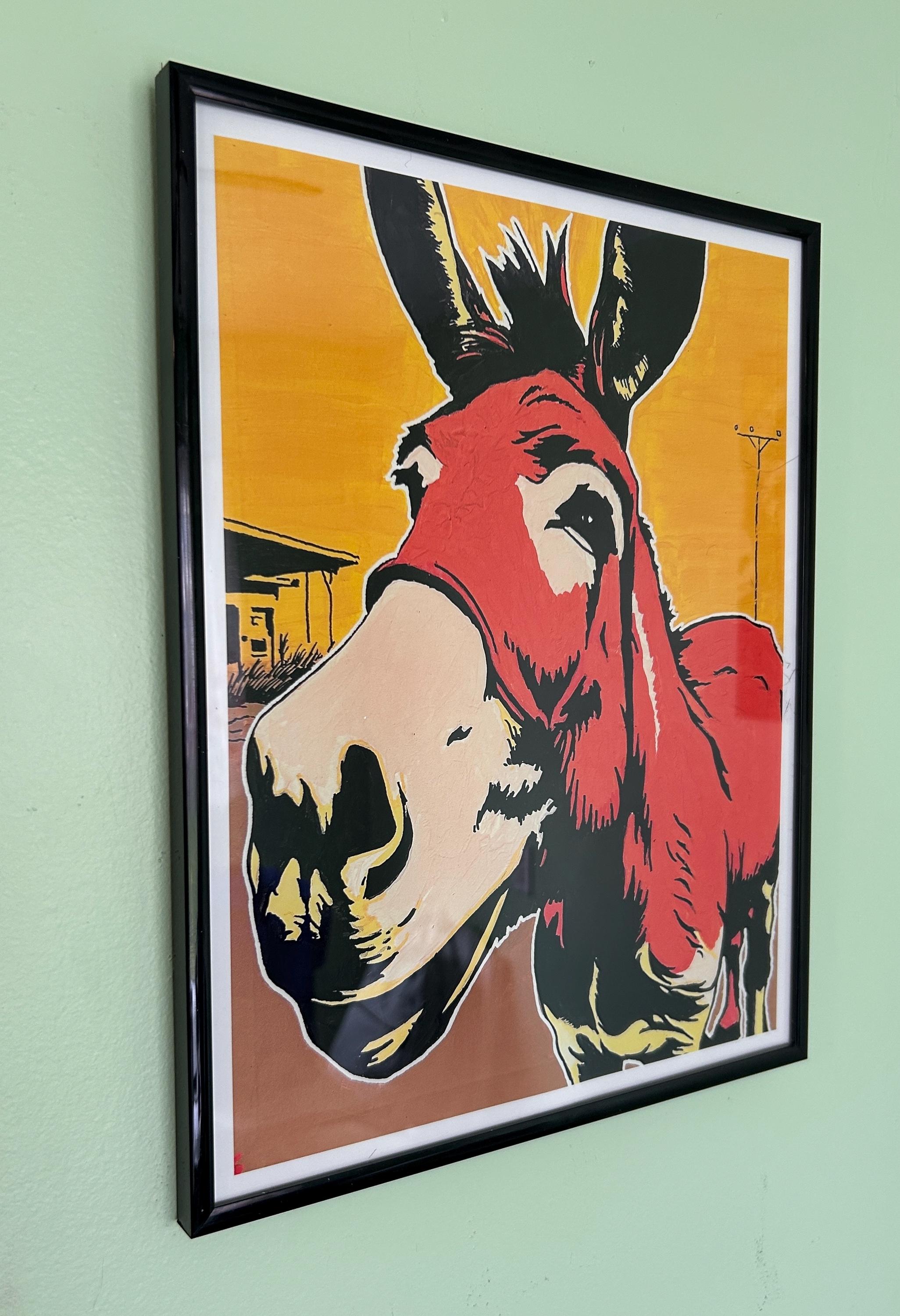 Donkey Pop Art Framed Print 11x14 - Etsy