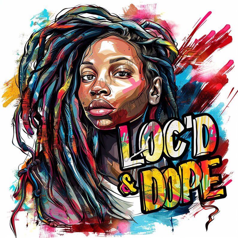 Loc'd and Dope Graffiti Graphic Design JPEG Bundle, Commercial Use ...