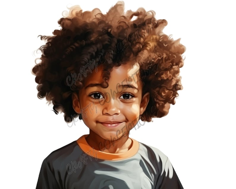 Cute Little Black Boy Illustration V.10 6 PNG Bundle, Hoody, Hat ...