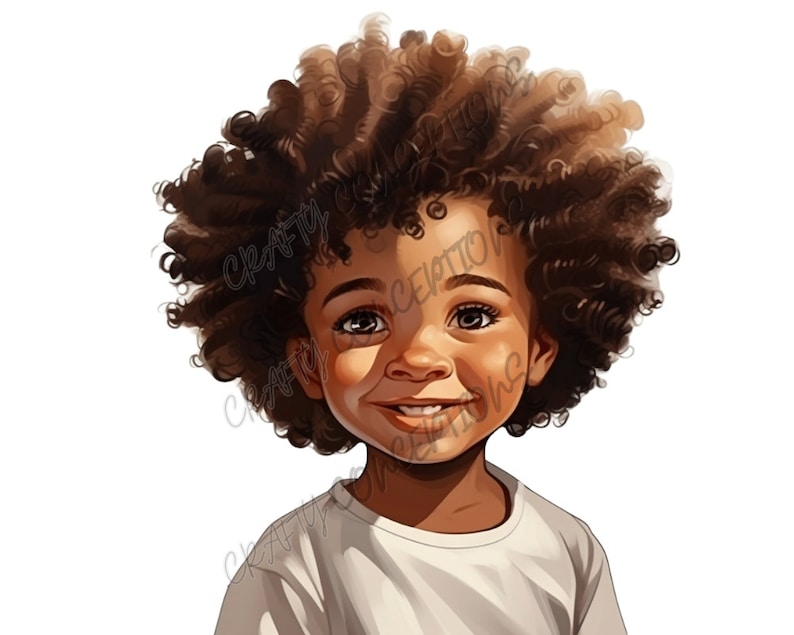 Cute Little Black Boy Illustration V.10 6 PNG Bundle, Hoody, Hat ...