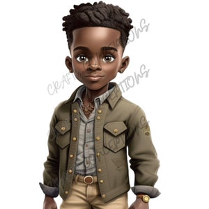 Cute Little Black Boy Illustration V.13, PNG Bundle, Hoody, Hat ...