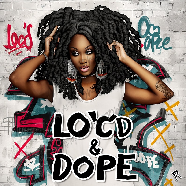 Loc'd and Dope Graffiti Graphic Design JPEG Bundle, Commercial Use ...