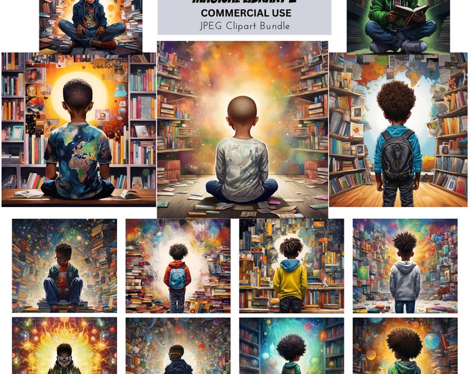 Black Boy Reading Art, Black Boy Nursery, Black Boy Artwork, Black Kid ...