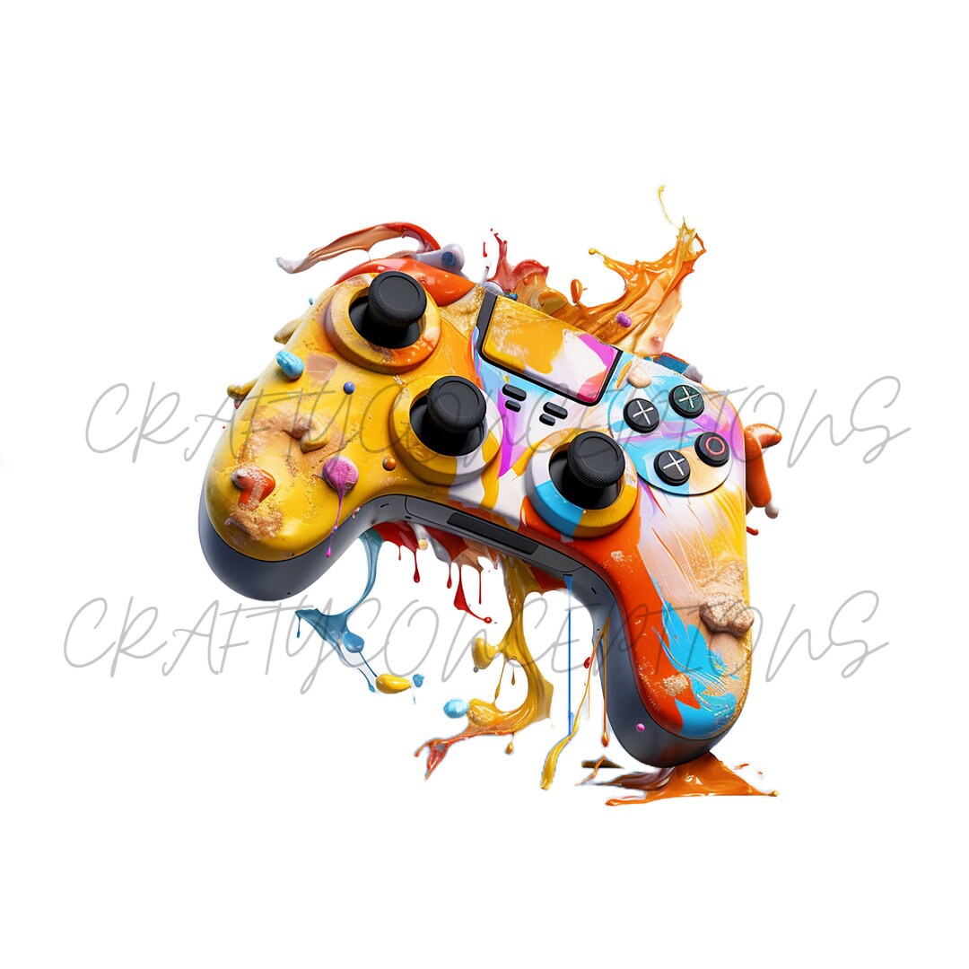 Melting Game Controller Clipart Bundle Pack PNG Illustration - Etsy UK