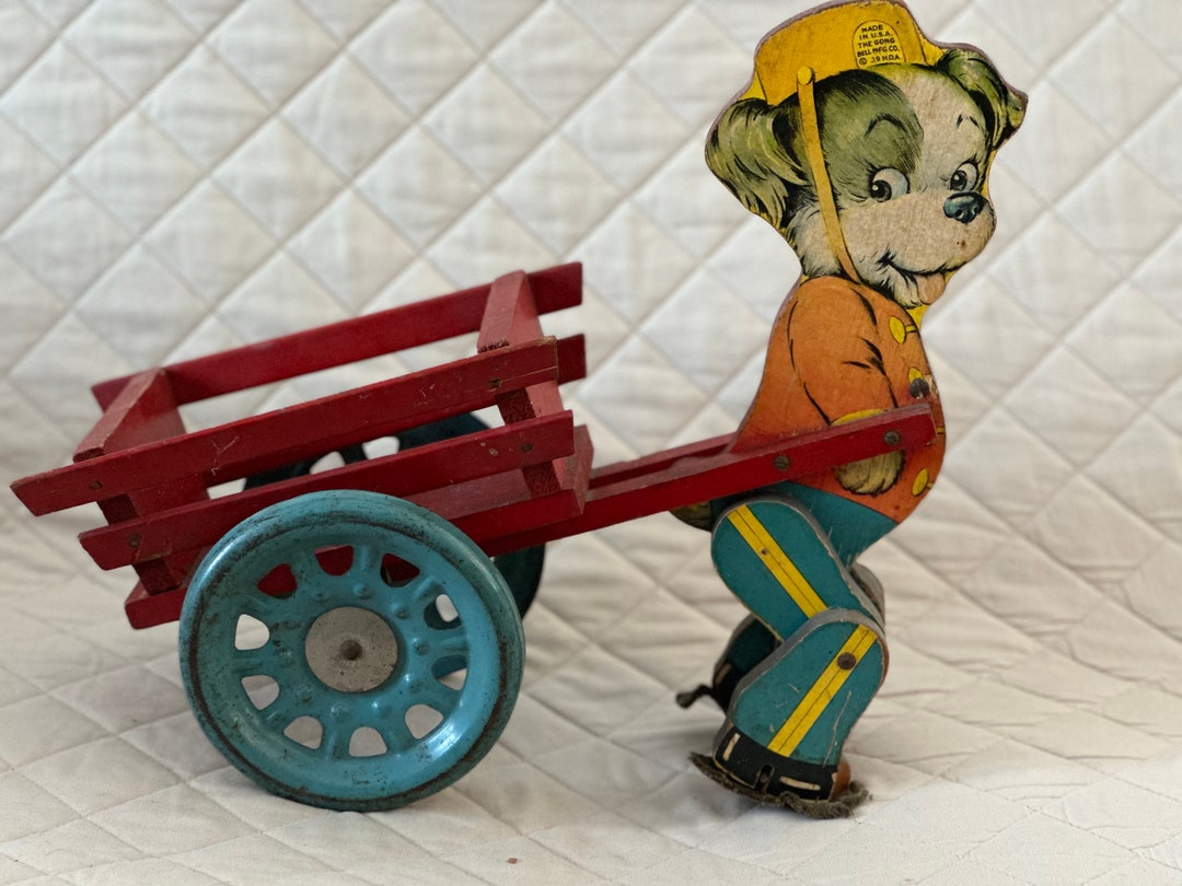 Gong Bell Fleet Foot Fido Pull Toy - Etsy